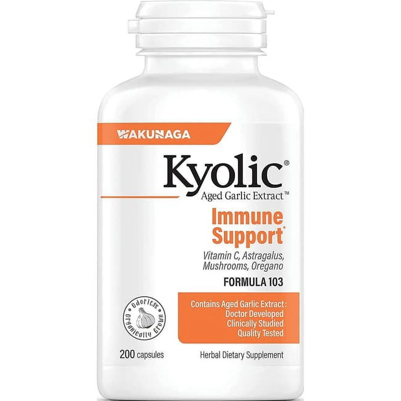 Kyolic Formula 103 - Immune Health Vitamins Complex with Aged Garlic ...