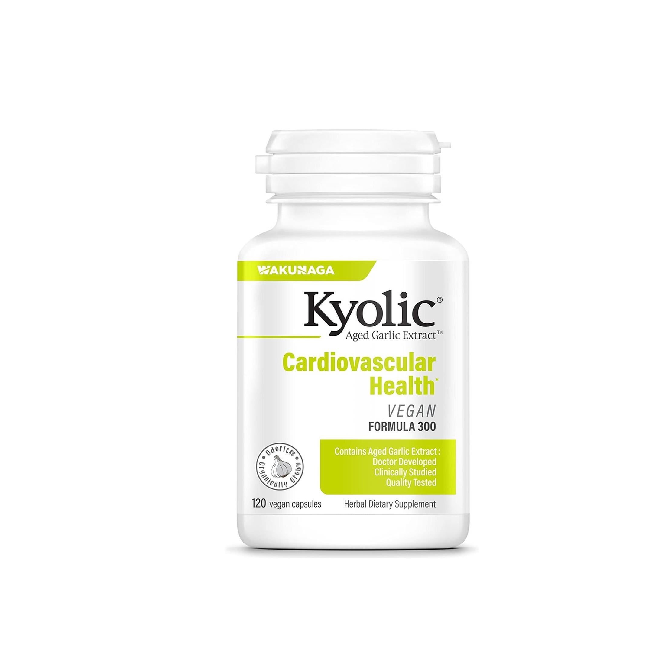 Kyolic Aged Garlic Extract Formula 300, Cardiovascular Health*, Vegan ...