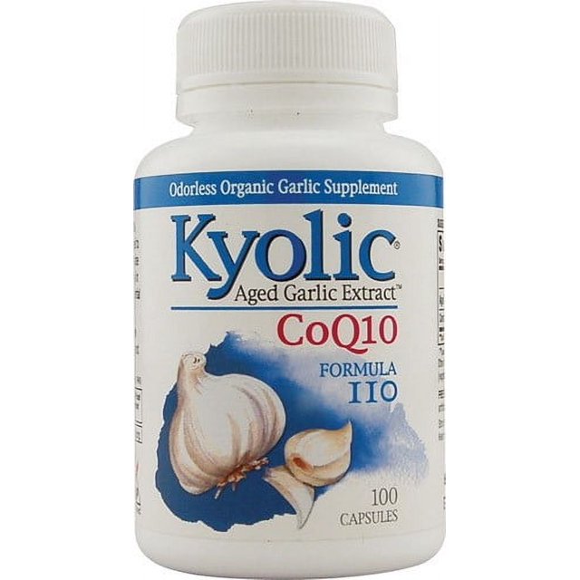Kyolic Wakunaga Formula 110 Aged Garlic Extract CoQ10, 100 Capsules - Walmart.com