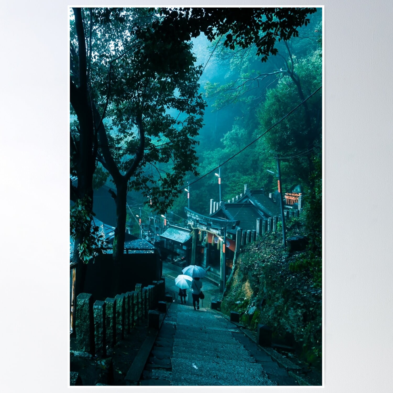 Kyoto Inari Shirne Forest Poster Wall Art, Modern Wall Decor, 8x12 ...