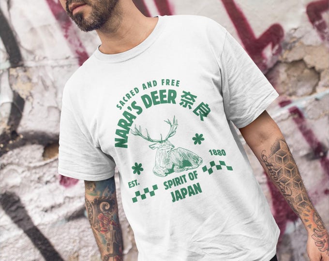 Kyoto Nara Deer Shirt, Japan Retro shirt, Japan Lover, harajuku clothes ...