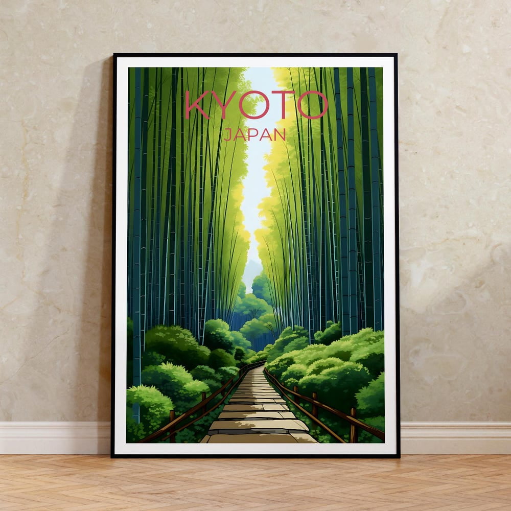 Kyoto Travel Poster, Japan Wall Art, Japan Print, Kyoto Poster, Arashiyama Poster, Nature Poster ...
