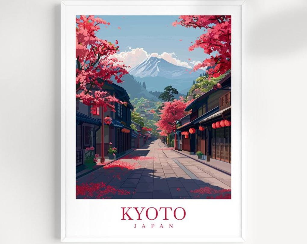 Kyoto Travel Print Wall Art Japan Wall Hanging Home Décor Kyoto Gift ...
