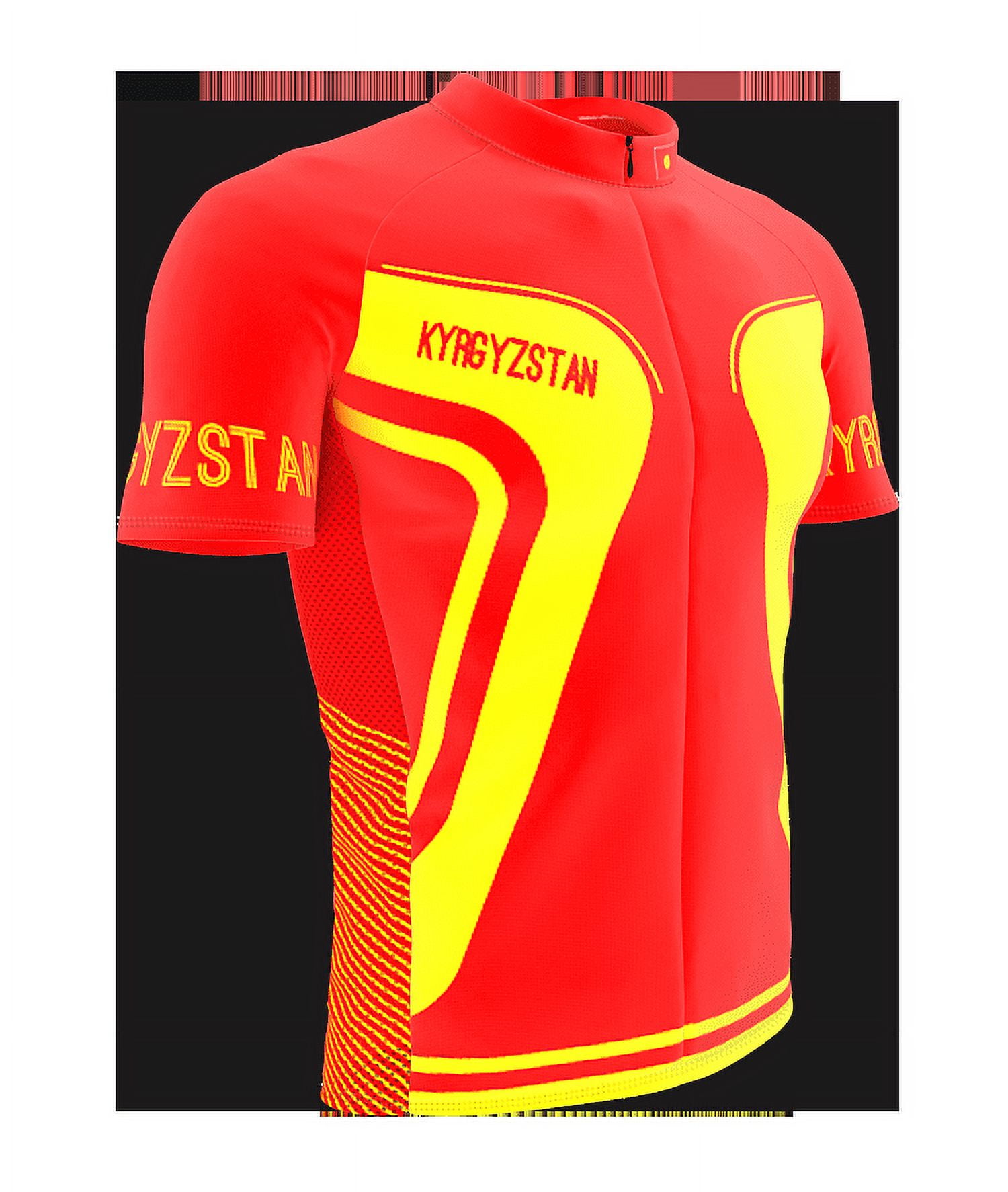 Kyrgyzstan Full Zipper Bike Short Sleeve Cycling Jersey for Women ...