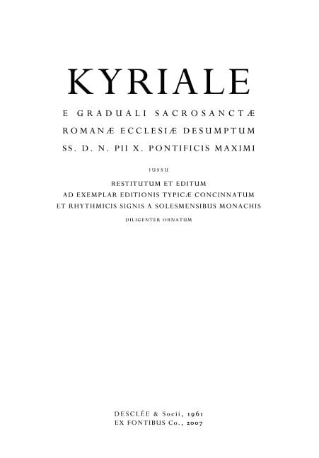 Kyriale Romanum - Walmart.com