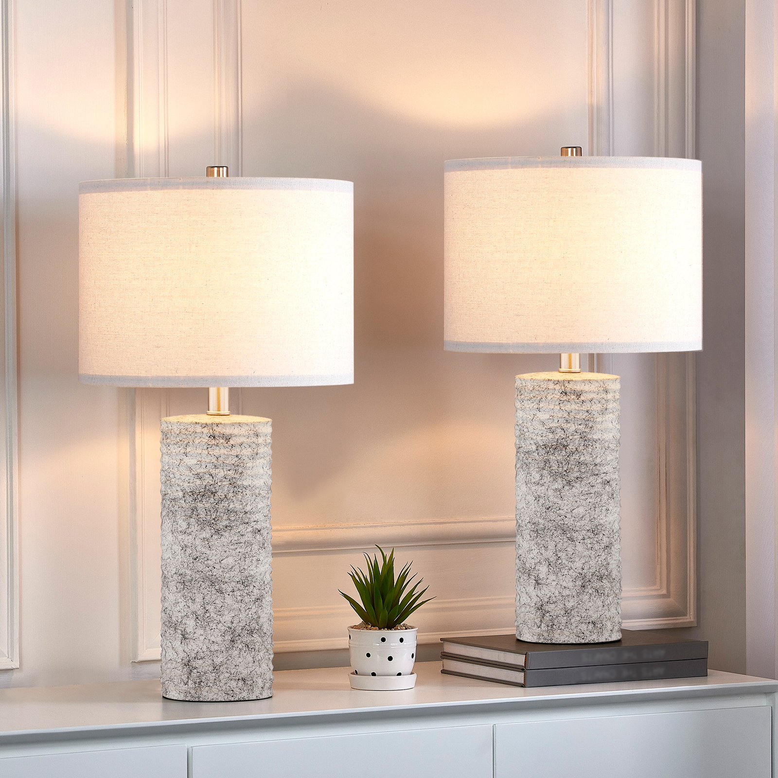 Simple Designs Mini Ceramic Globe Table Lamp 2 Pack Set - Walmart.com