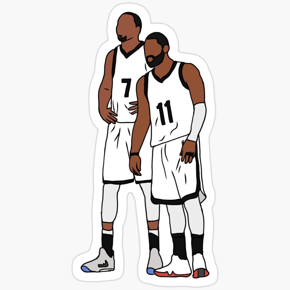 Kyrie And Kd Nets Sticker Phone Decal Water Bottle Stickers Car Decals ...