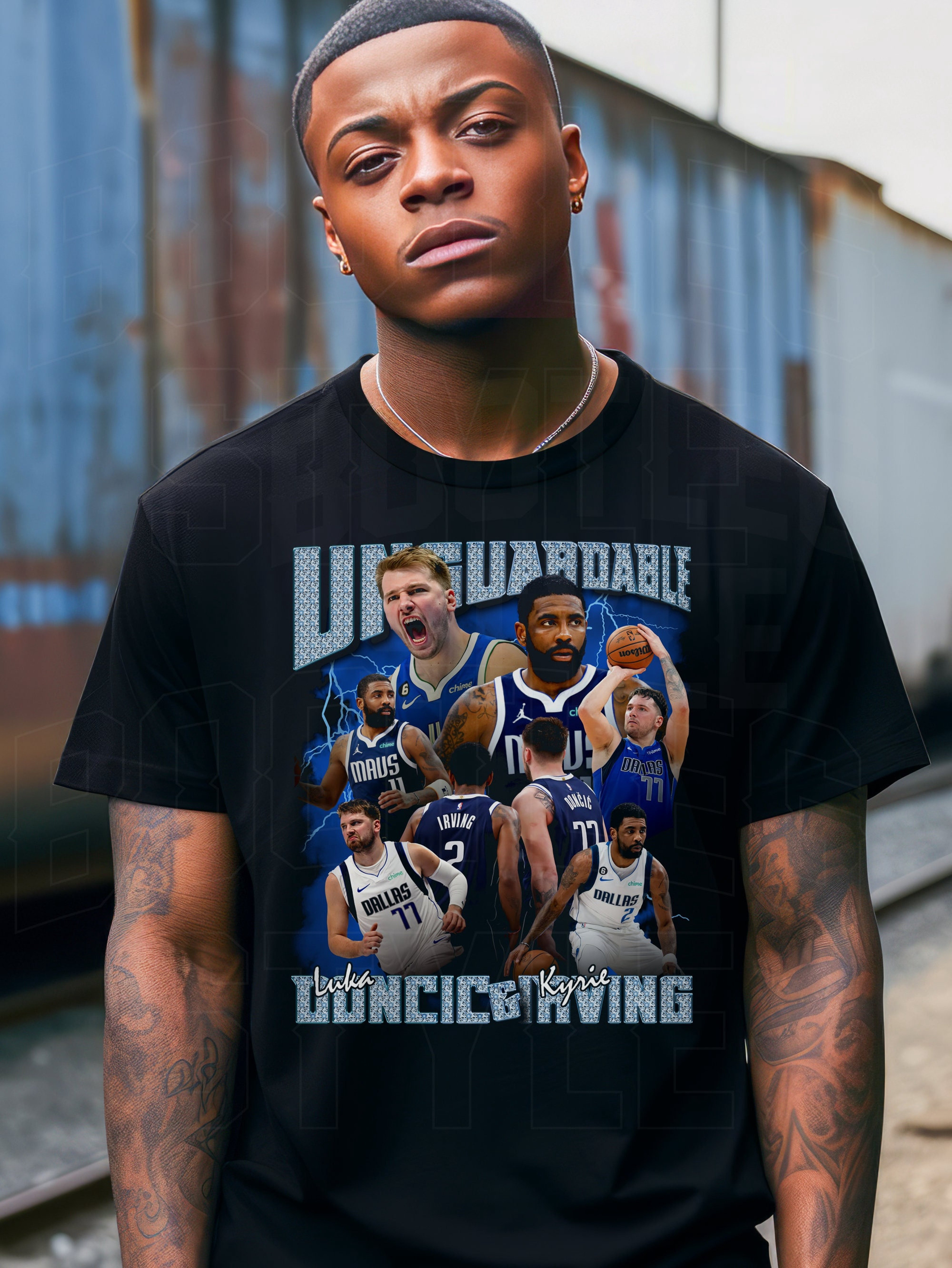 Kyrie Irving & Luka Doncic Shirt 90s Bootleg Style Graphic Rap Tee for ...
