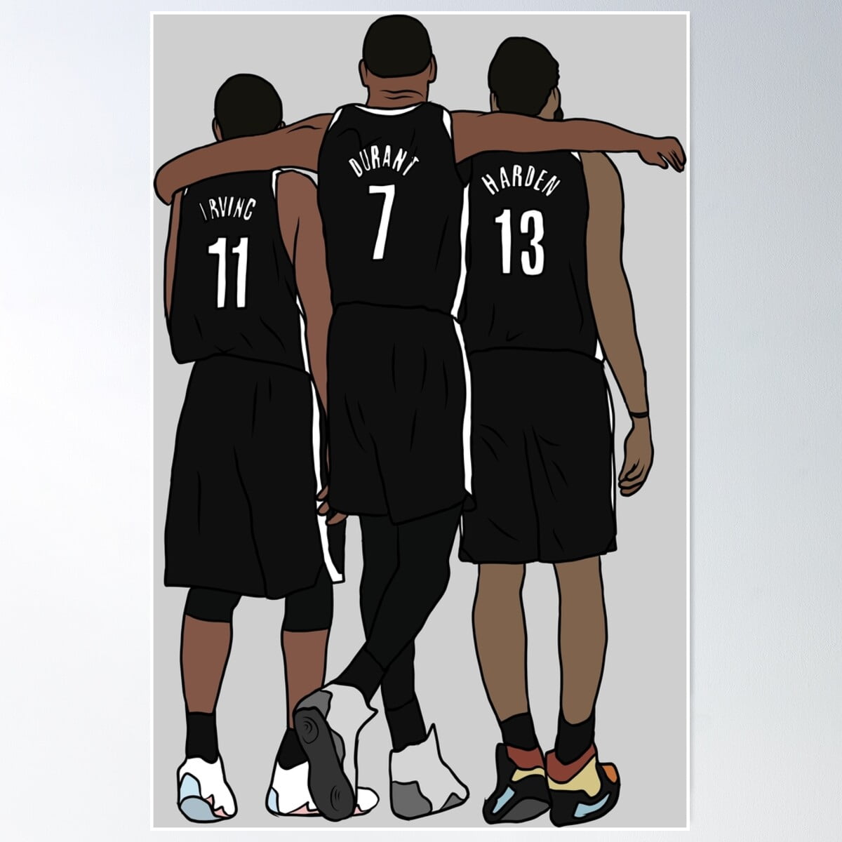 Kyrie, Kd & The Beard Poster Wall Art, Modern Wall Decor, 16x24 ...