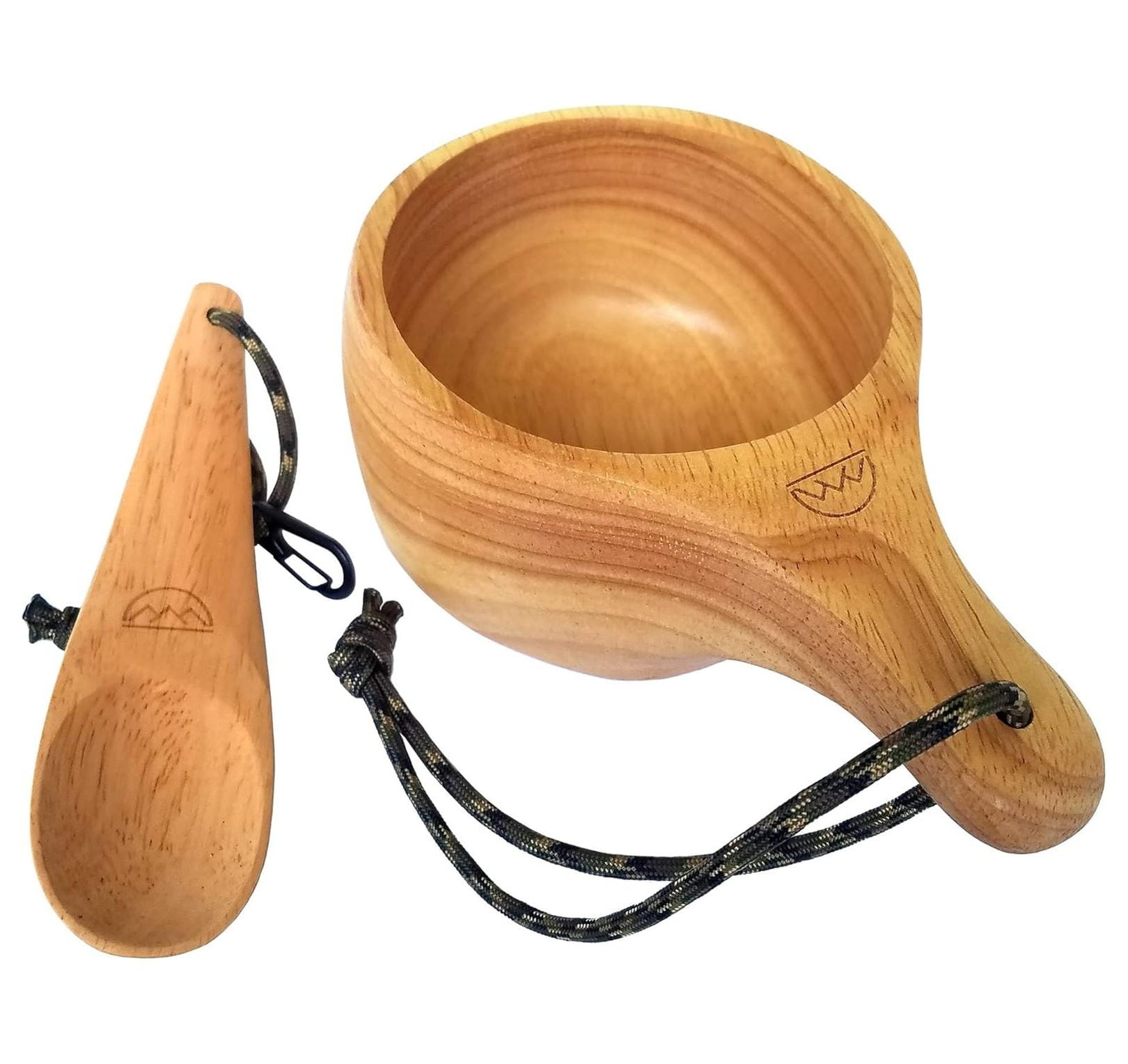 Kyrre Nordic Kuksa - Large Hand Carved Sd Camp Mug & Spoon Set - A ...