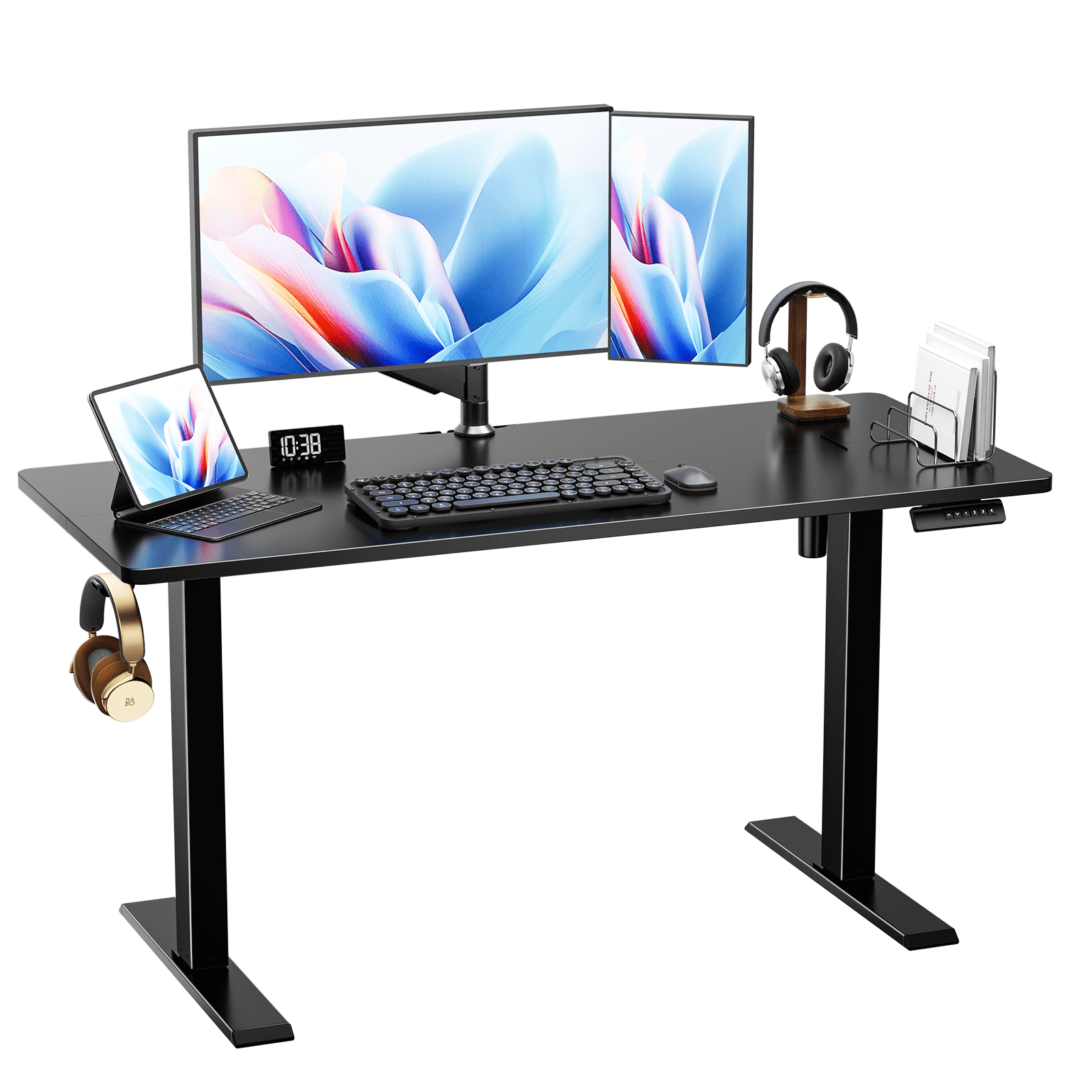 CHITOOMA 55" x 24" Electric Standing Desk, Adjustable Height Sit Stand ...