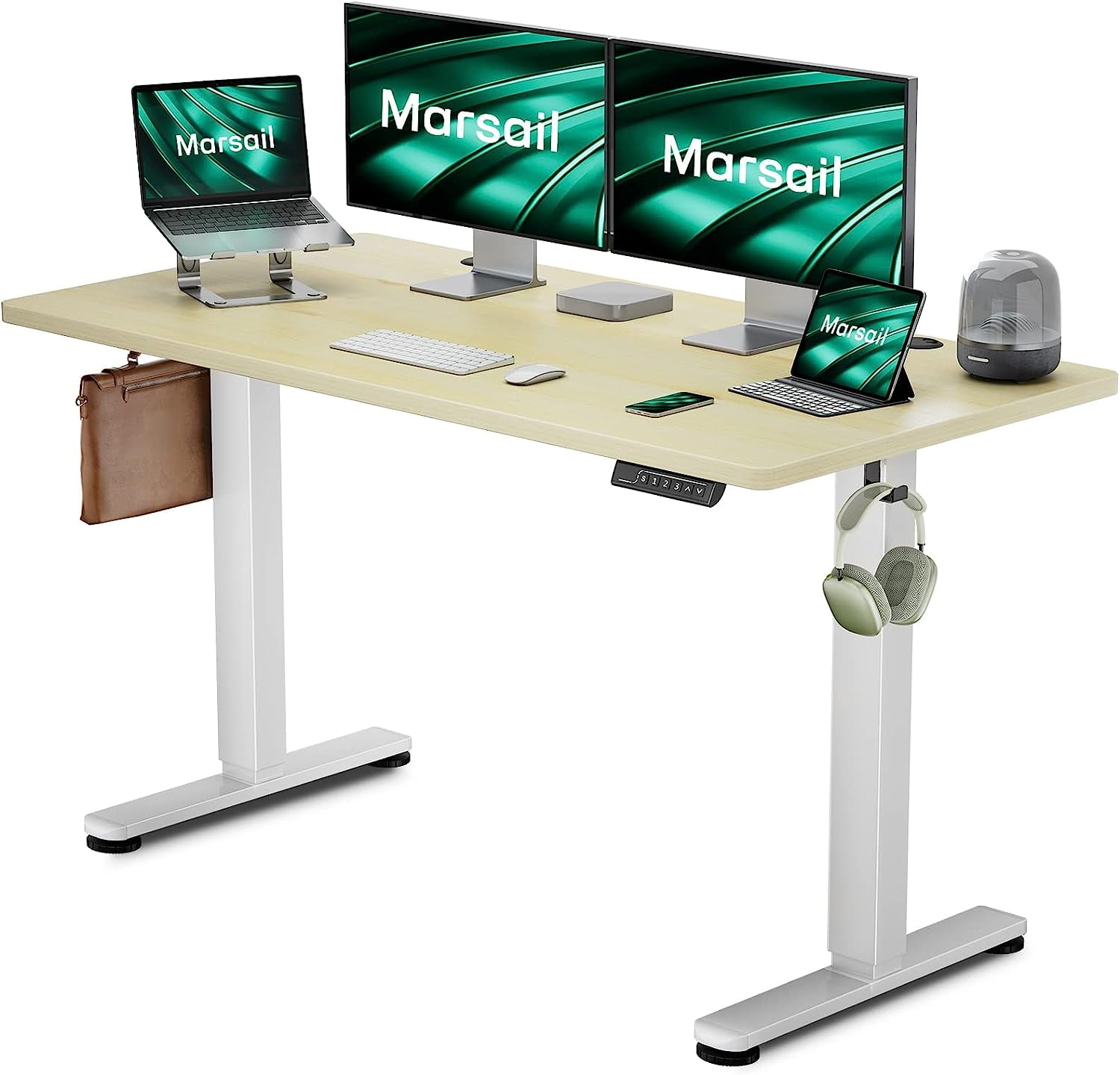 Kyspho Home Office Electric Height Adjustable Standing Desk 55" x 24 ...