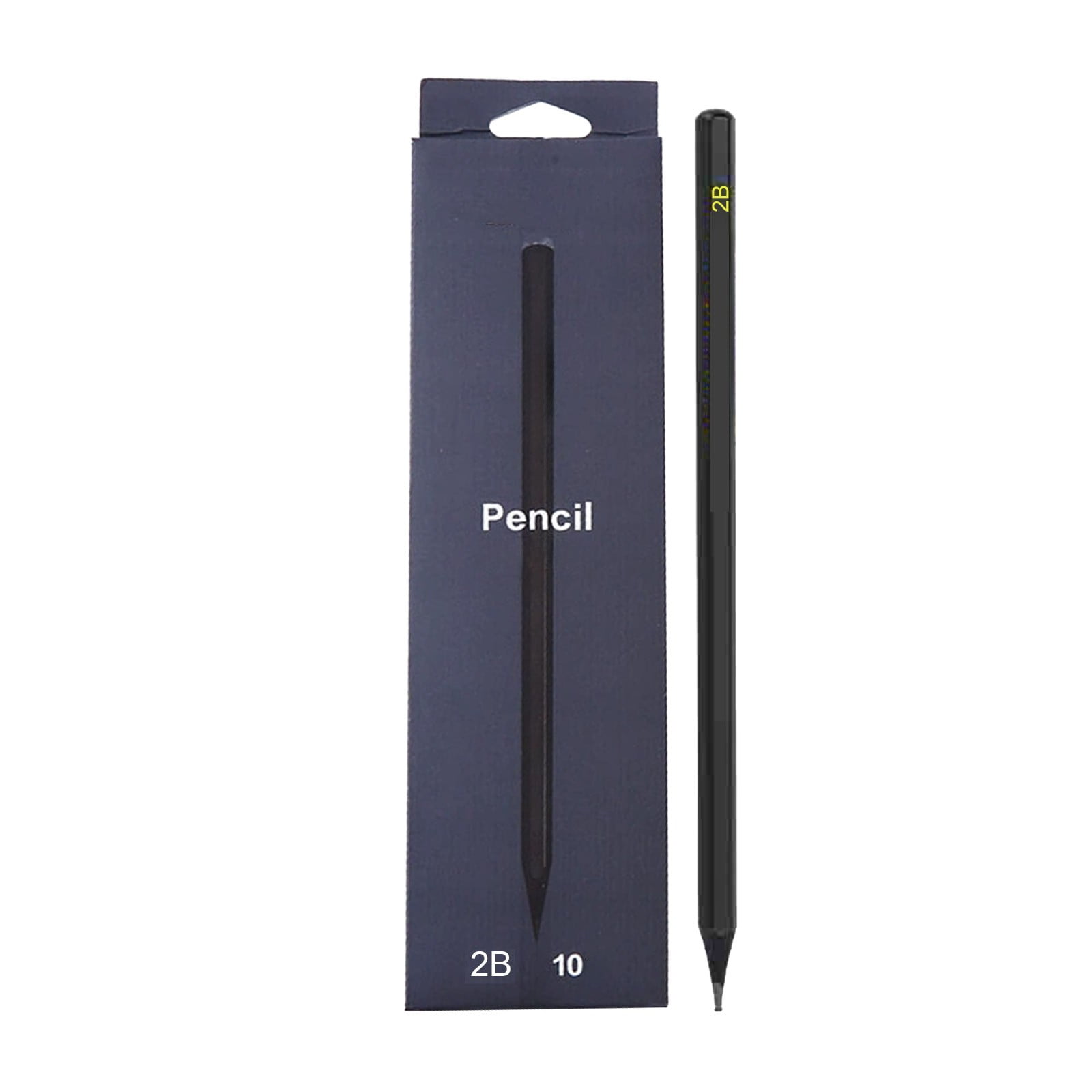 Kyusrd 10Pcs Thick Black Wood Pencil,Hb/2B Primary Ergonomic ...