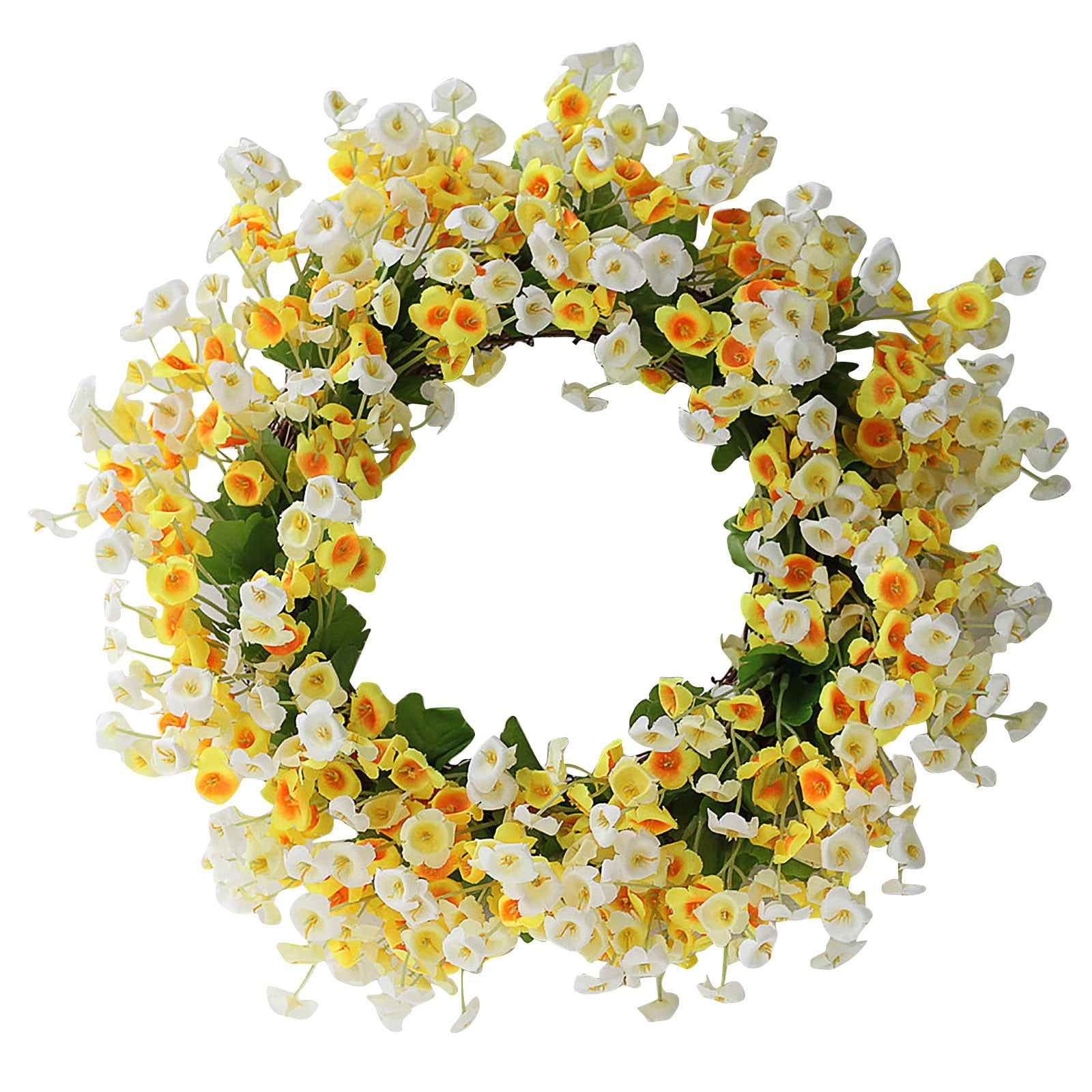 Kyusrd Artificial Flowers Home Decor Spring wreath, flower door knocker ...