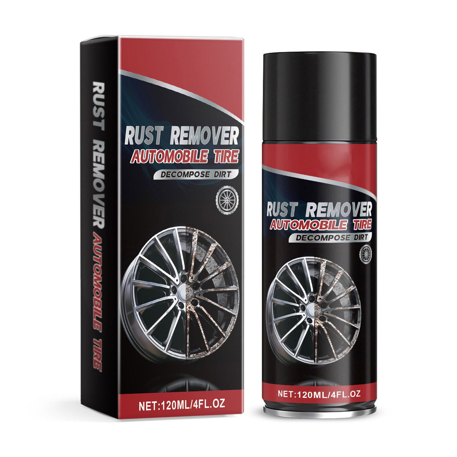 Kyusrd Car Rust Remover Spray Removes Iron Filings From Car Tires and ...