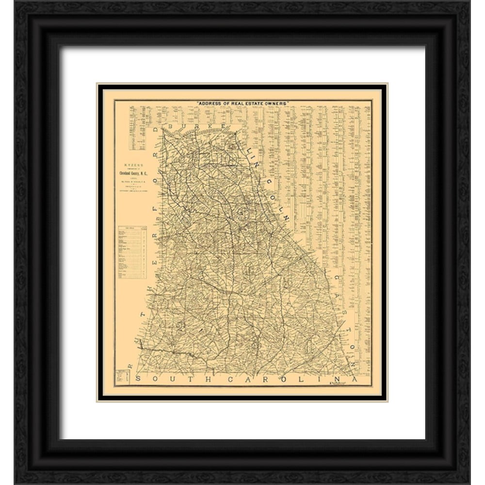 Kyzer 15x16 Black Ornate Wood Framed with Double Matting Museum Art Print Titled - Cleveland ...