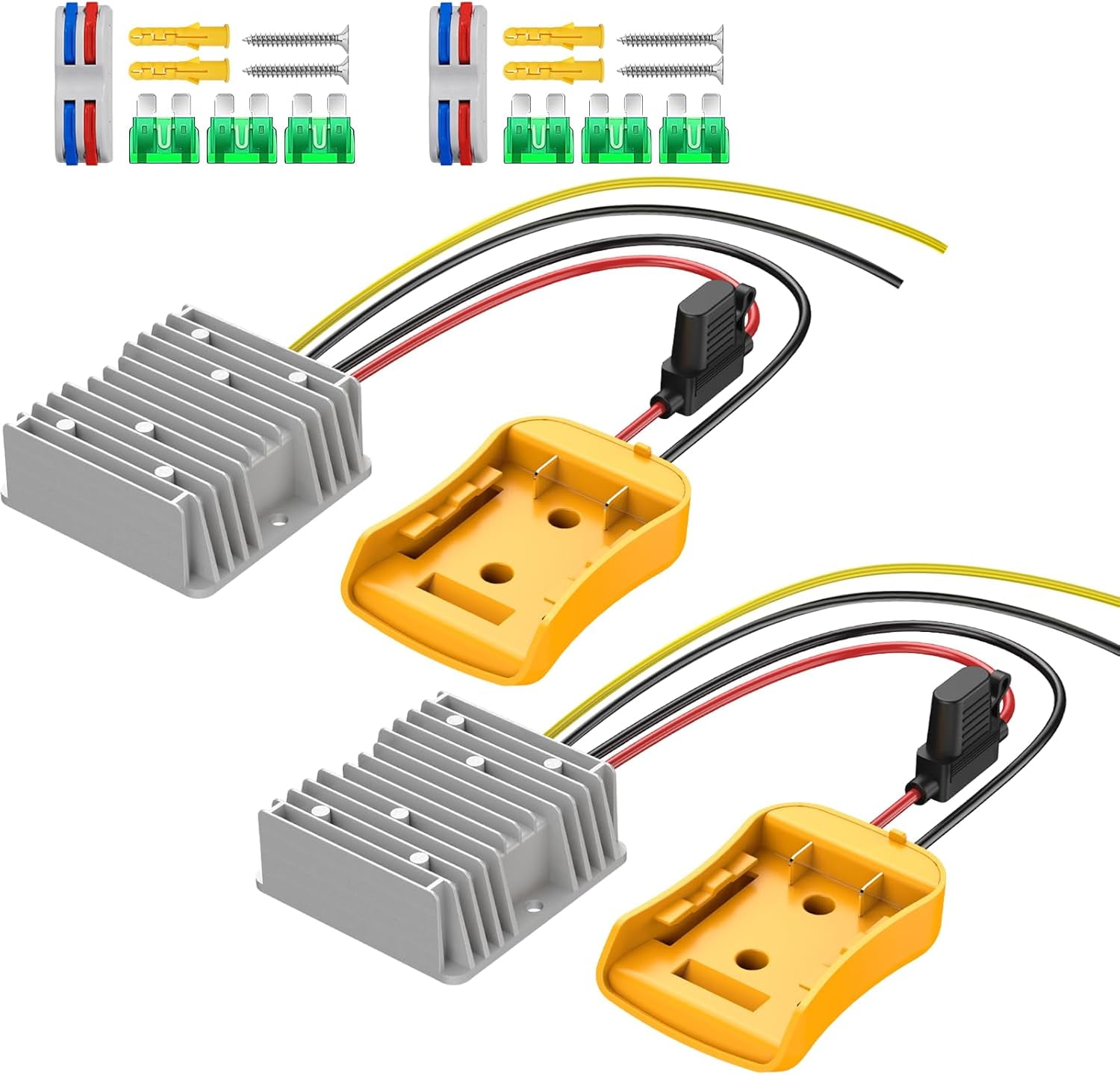 Kzrecct 2 PACK 20V to 12V Step Down Converter for DeWalt 20V Power ...