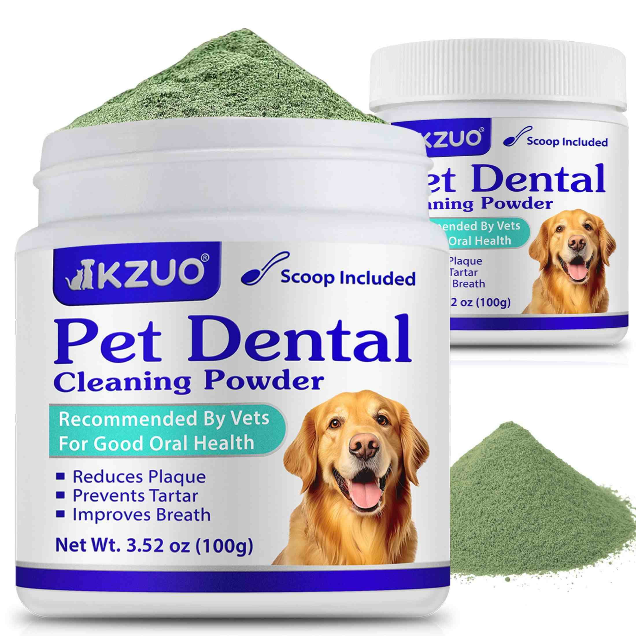 Kzuo Dental Health Powder for Dogs,Teeth Cleaning Made Easy Eliminate ...