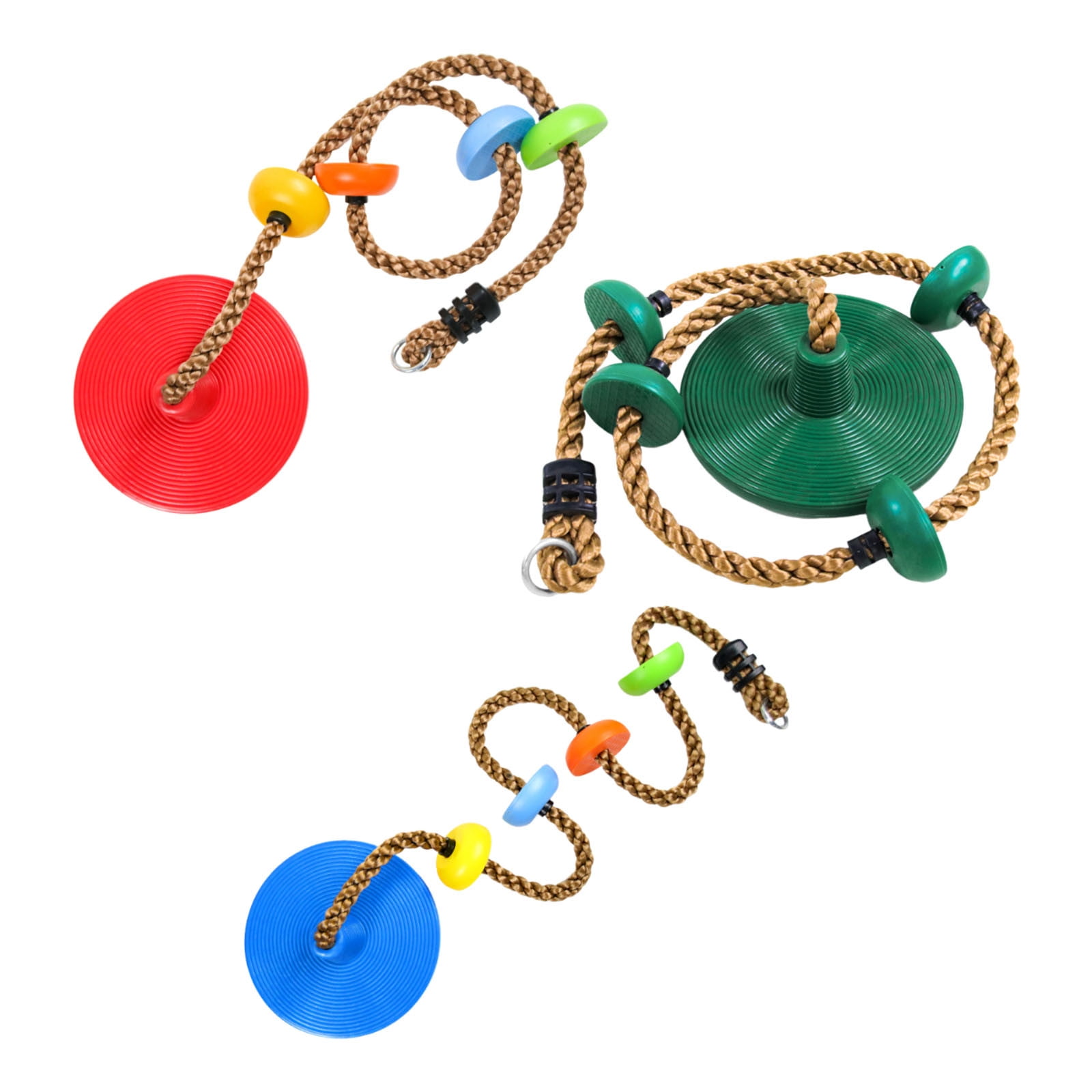 L-082 A Boy Girl Random Color Climbing Rope Disc Tree Seat Swing Set ...