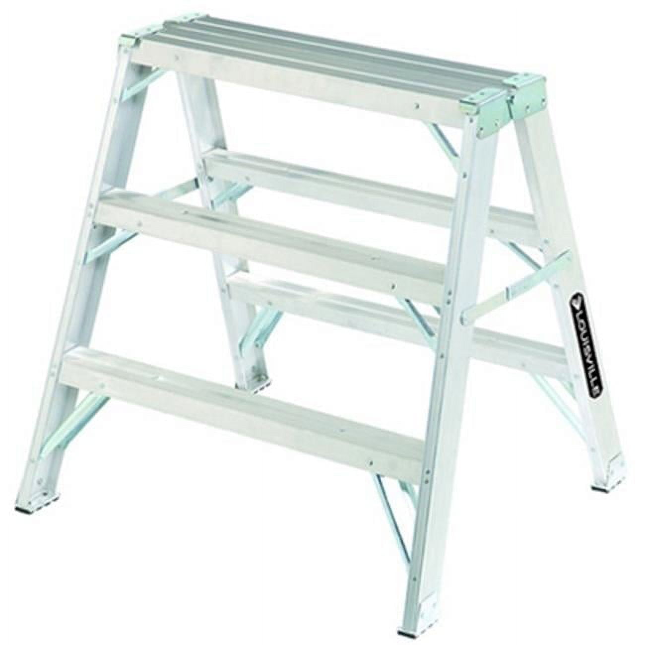 L-2032-03 3 ft. Aluminum Sawhorse Step Ladder - Walmart.com