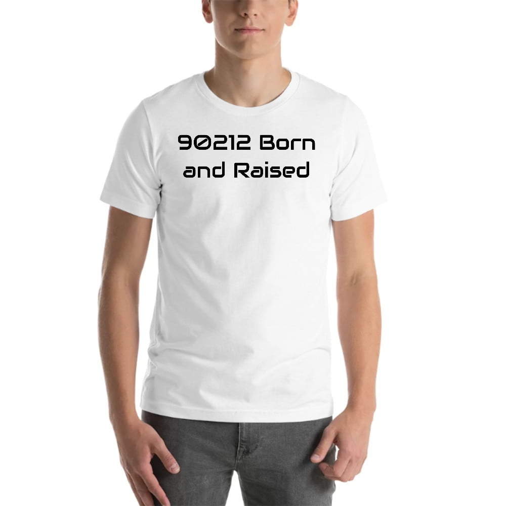 L 90212 Born And Raised Short Sleeve Cotton T-Shirt By Undefined Gifts ...
