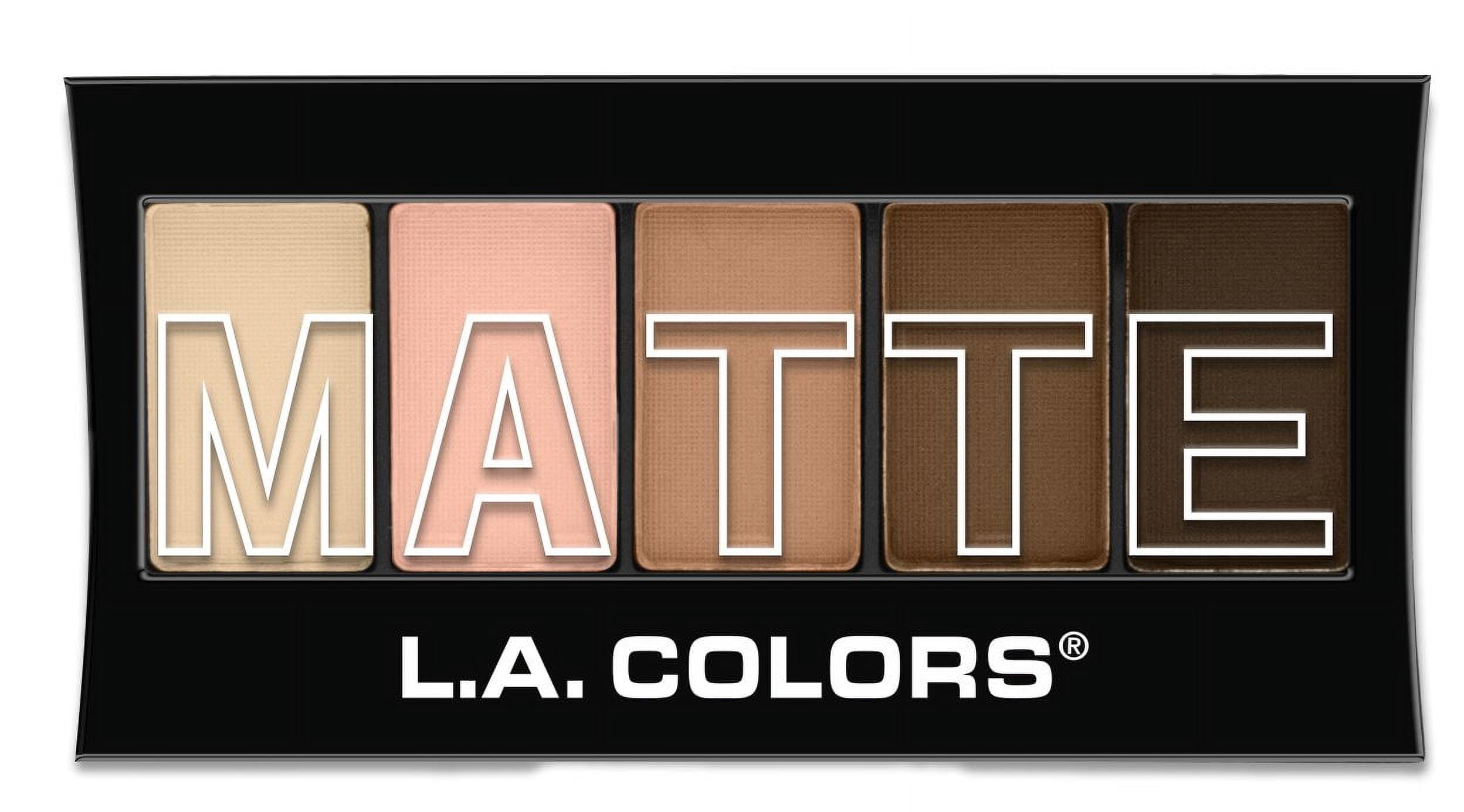 L.A. COLORS 5 Color Matte Eyeshadow Palette, Tan Khaki CEM478 - Walmart.com