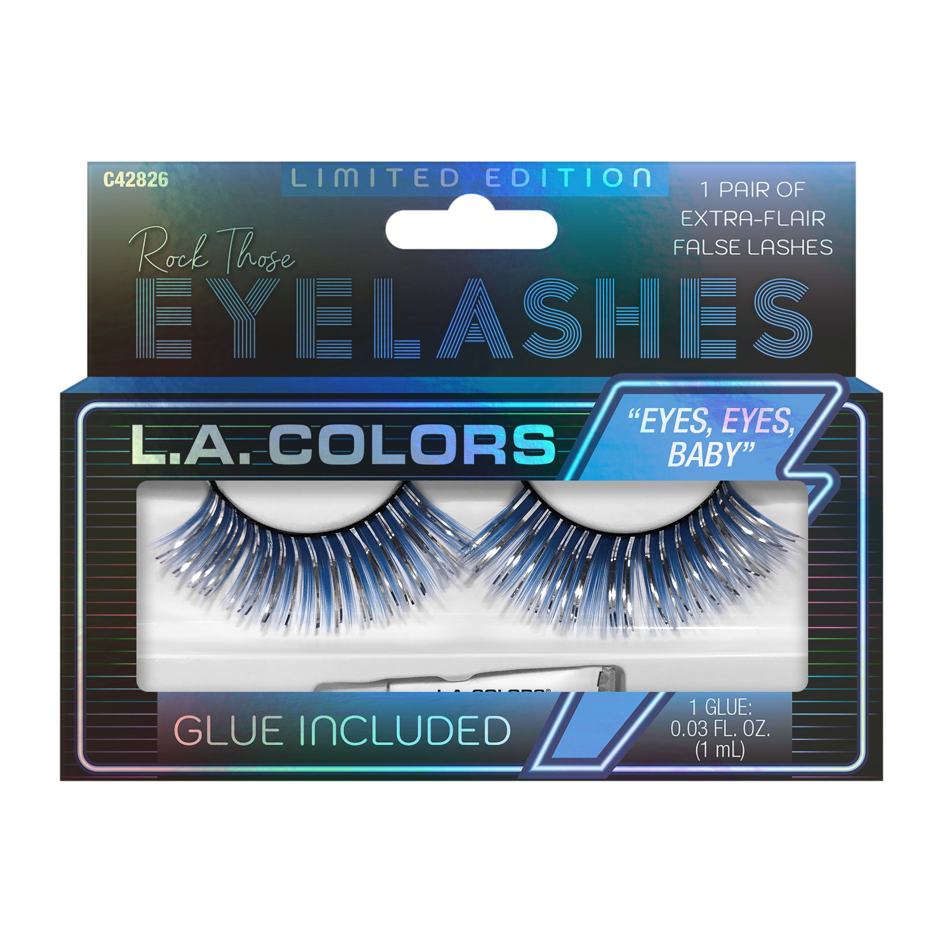 L.A. COLORS Eyelashes with Glue, Siren Maiden, 1 Pair - Walmart.com