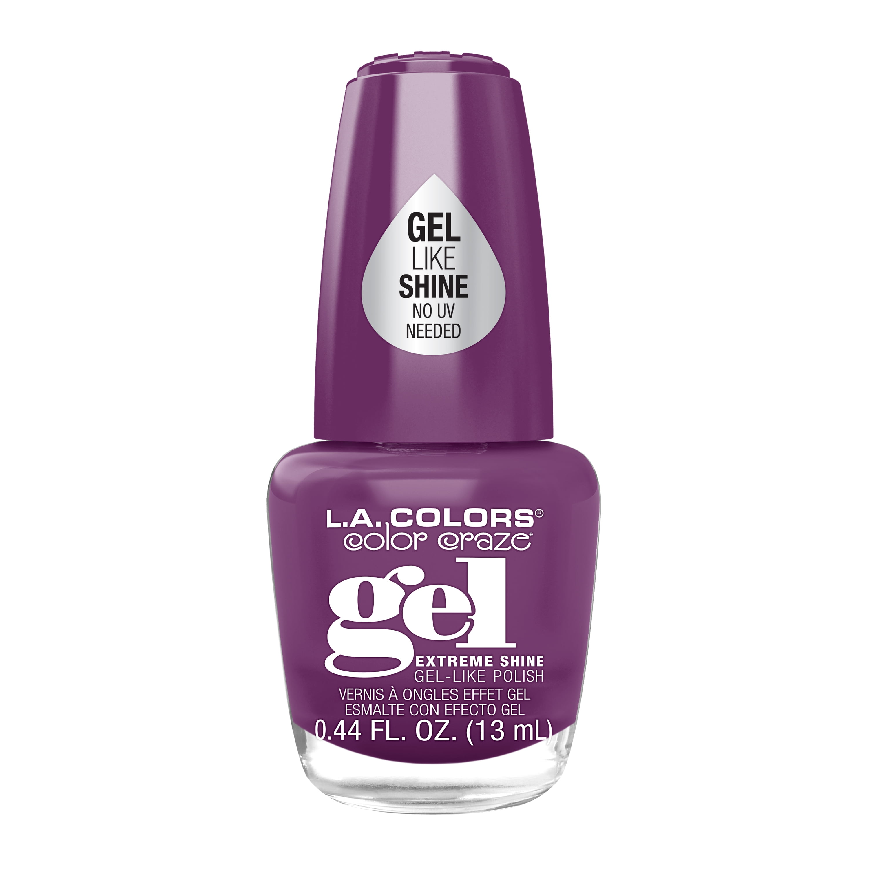 L.A. COLORS Gel-Like Nail Polish, Plumtastic, 0.44 fl oz - Walmart.com