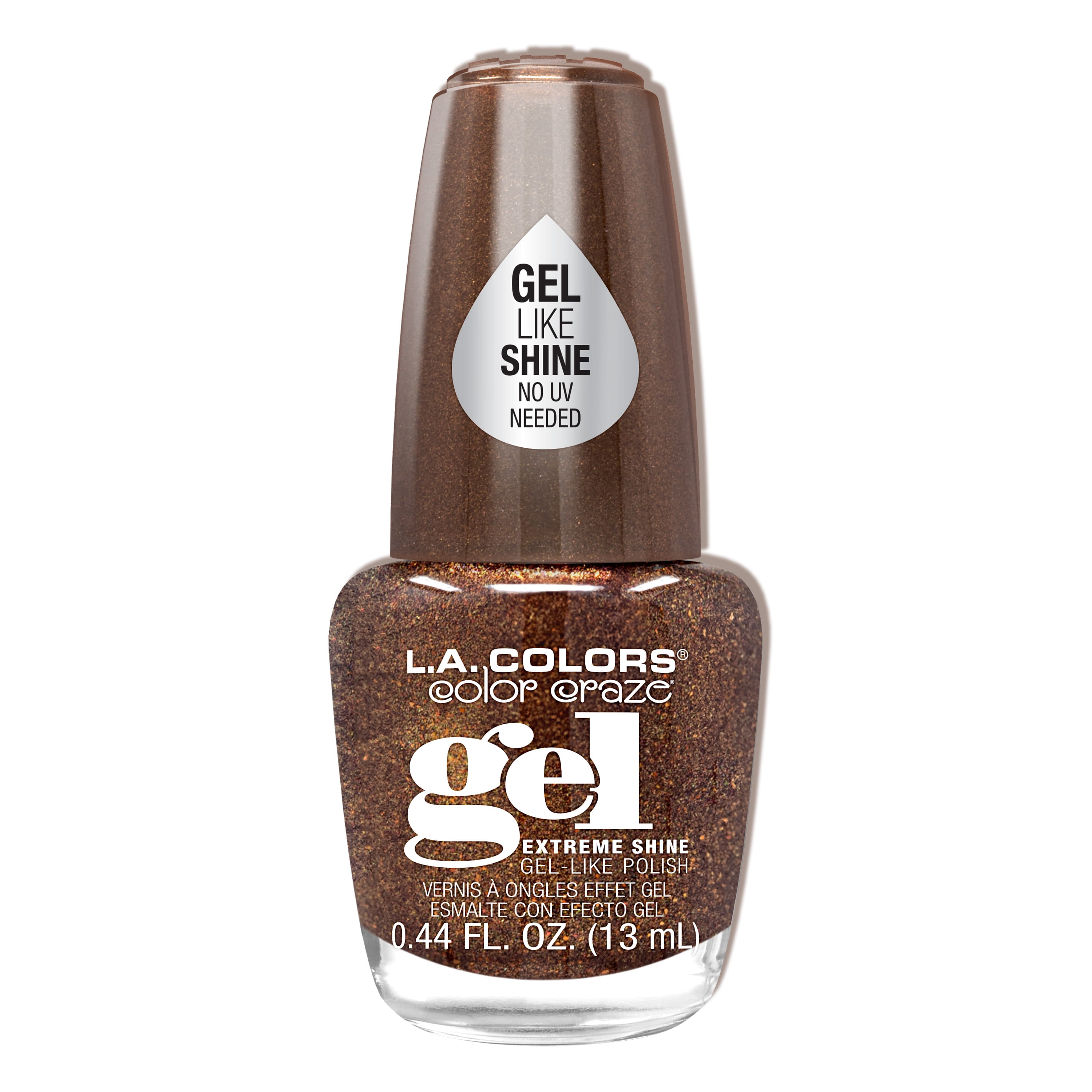 L.A. COLORS Gel-Like Shine Nail Polish, Mousse, Choco Bliss, 0.44 fl oz ...