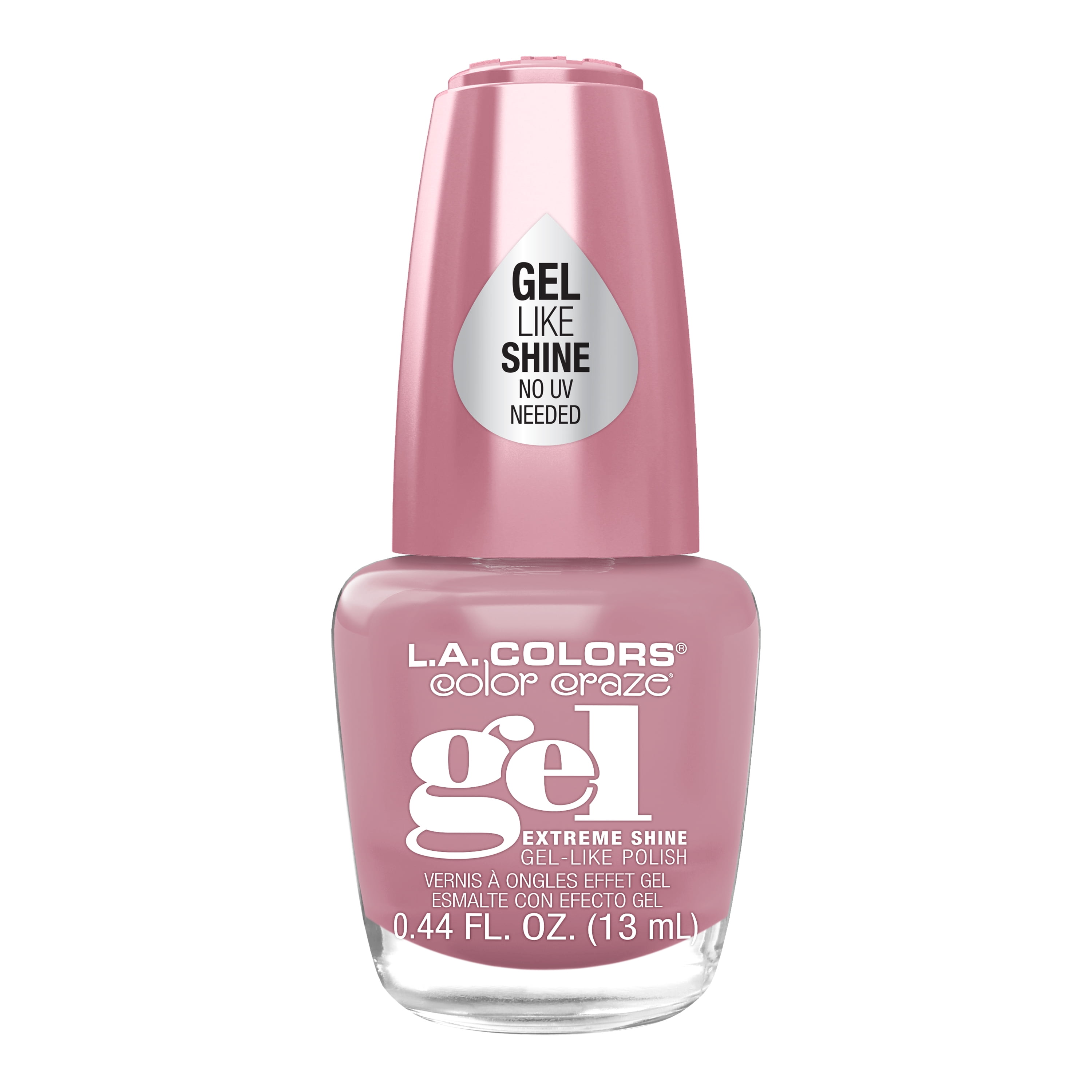 L.A. COLORS, Gel-like Nail Polish, Dusty Rose, 0.44 fl oz - Walmart.com