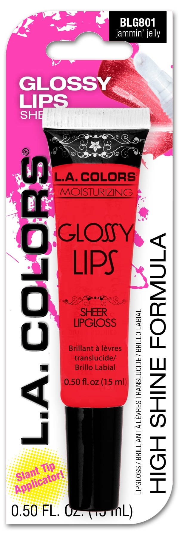 L.A. COLORS Glossy Lips Hydrating & Nourishing Highshine Sheer Tube Lip ...