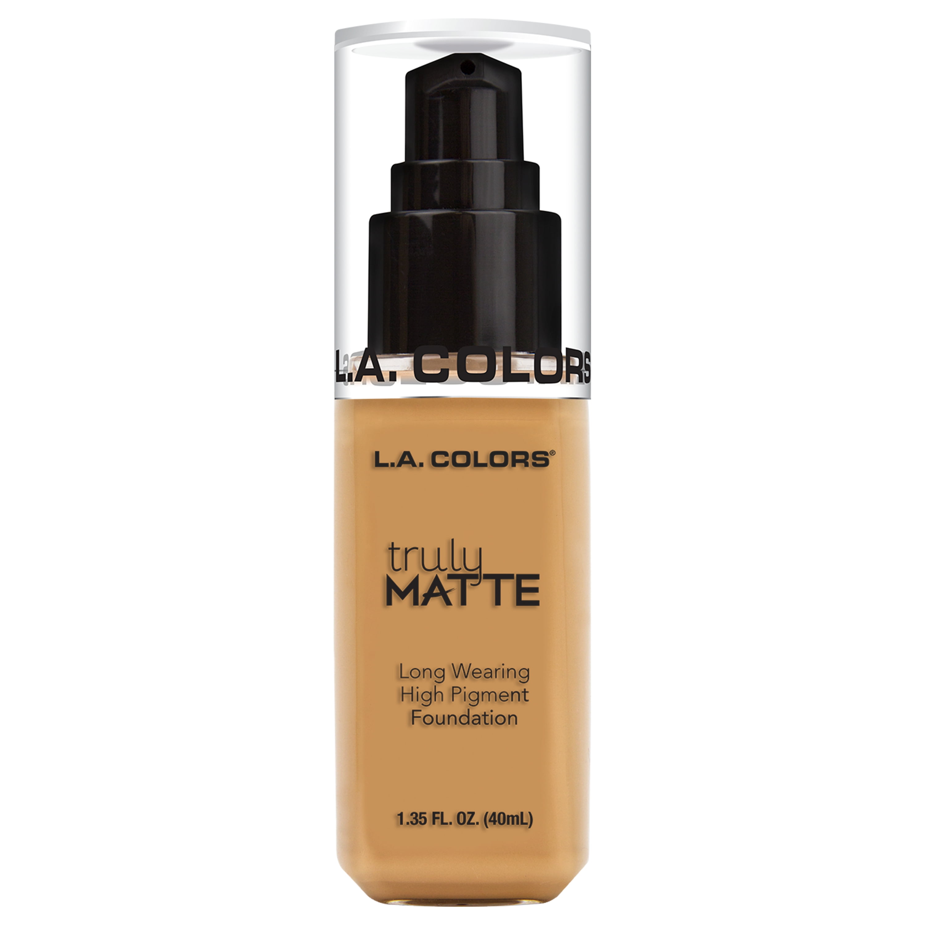 L.A. COLORS Liquid Matte Foundation, Golden Beige, Full Coverage, 1.35 ...