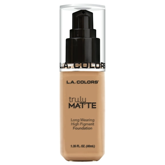 L.A. COLORS Liquid Truly Matte Foundation, Golden Beige, 1.35 fl oz ...