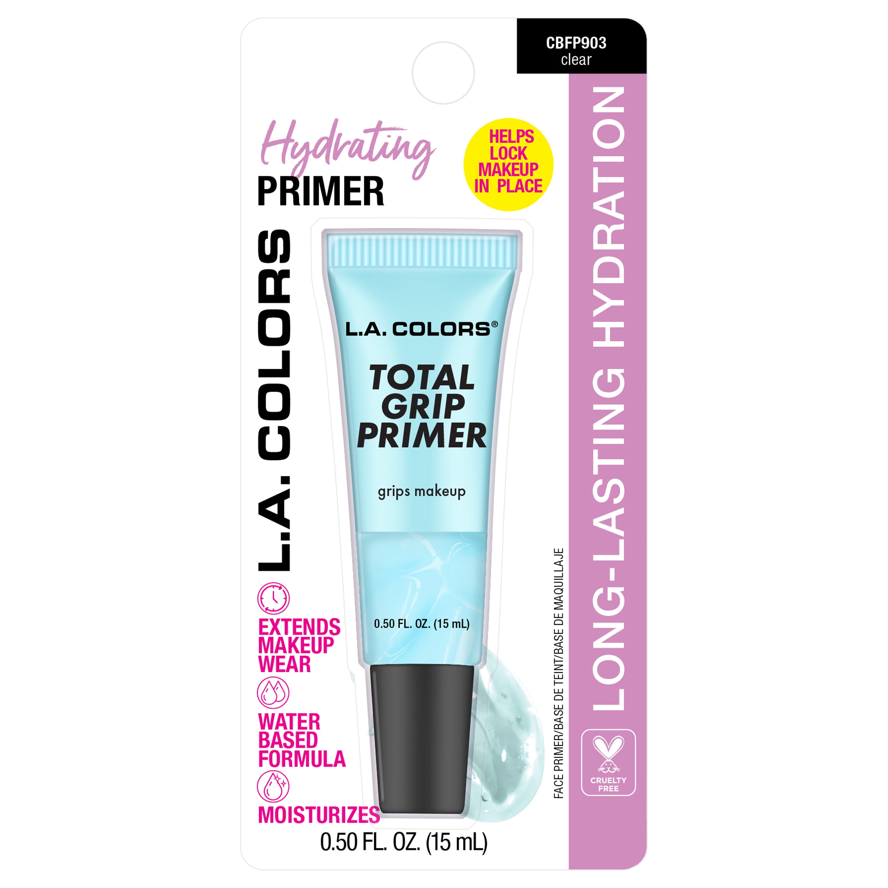 L.A. COLORS Total Grip Primer, Long-Lasting Hydration, Hydrating Primer, 0.5 fl oz - Walmart.com