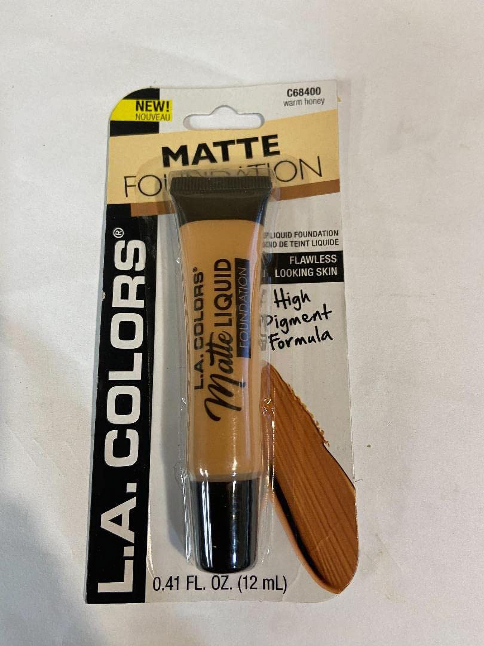 L.A. Colors Matte Foundation C68400 Warm Honey .41 Oz Packaging May ...