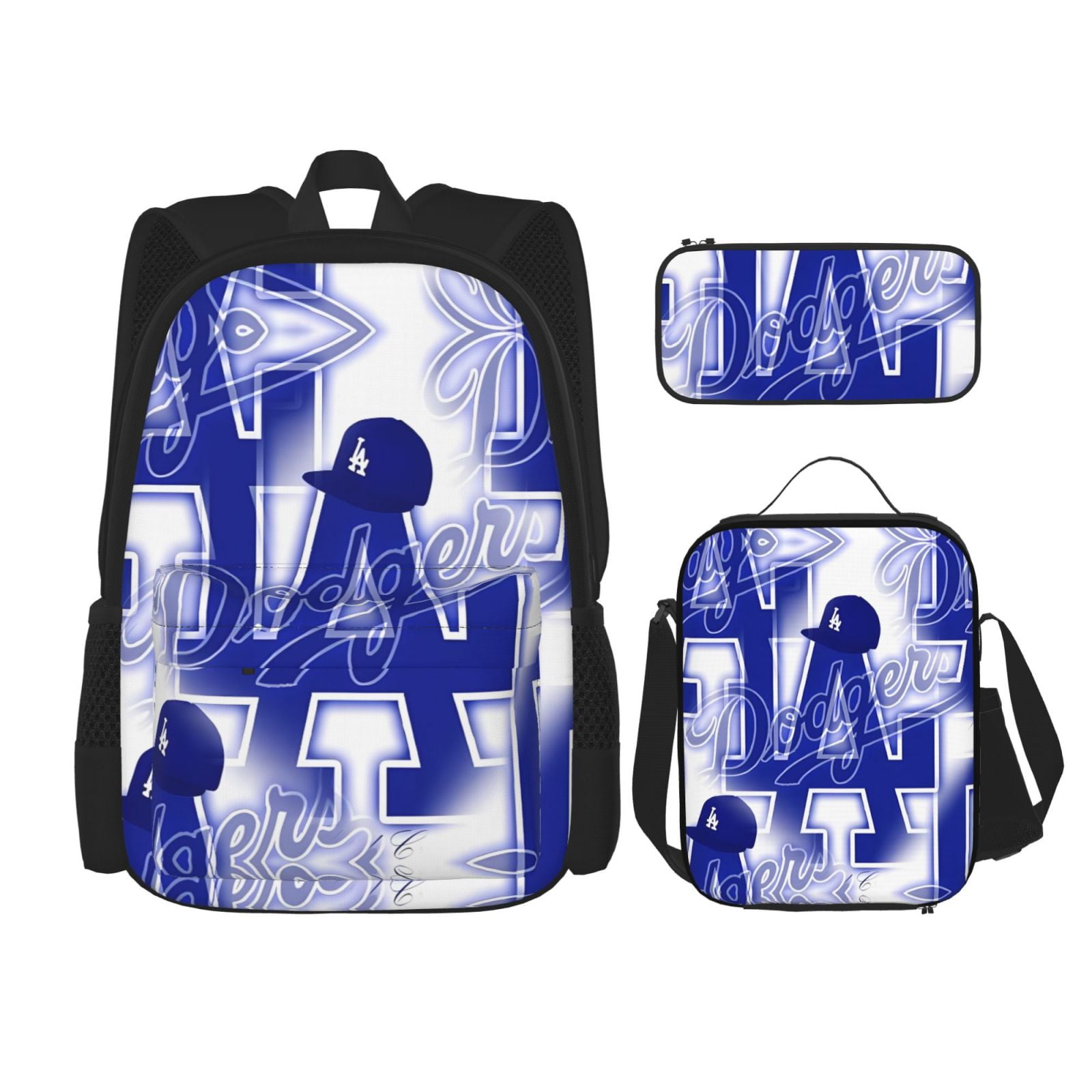 L_A_Dodgers ‌‌Baseball Team Theme 3-in-1 Academic Backpack Set with ...