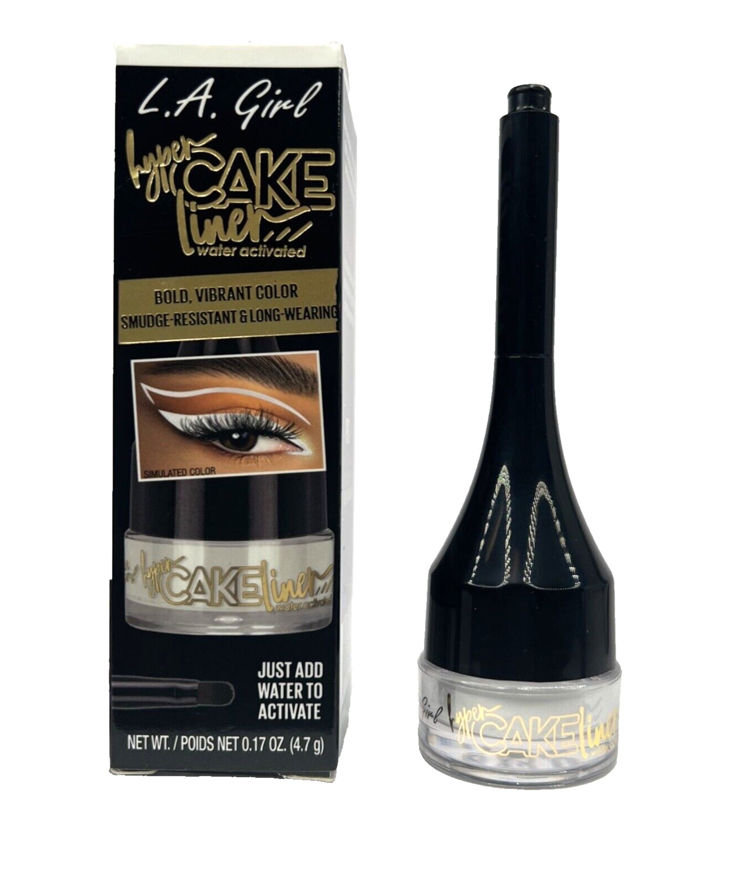 L.A. Girl Hyper Cake Eye Liner Water Activated, Bold, Vibrant Color ...