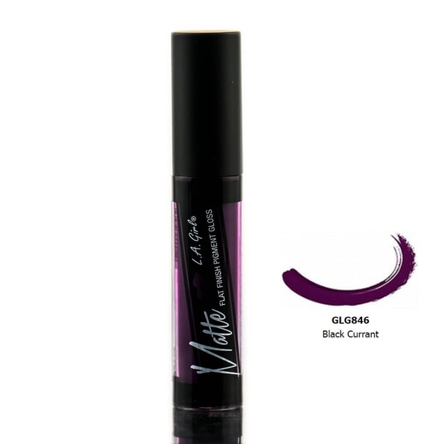 L.A. Girl Matte Flat Finish Pigment Lip Gloss, Black Currant - Walmart ...
