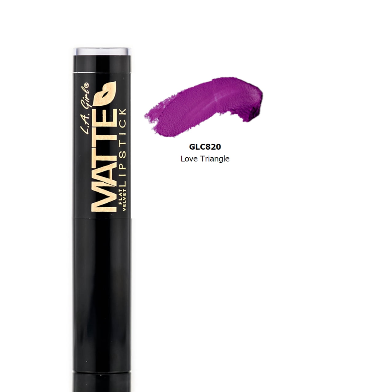L.A. Girl Matte Flat Velvet Lipstick Stick, Love Triangle - Walmart.com