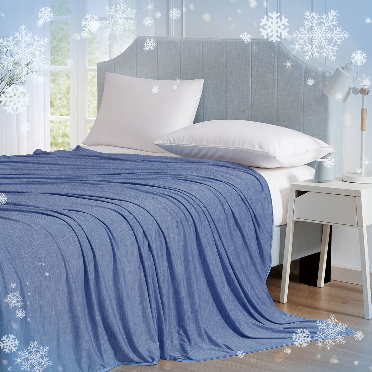 L'AGRATY Cooling Blanket, Lightweight Breathable Summer Throw Blanket ...