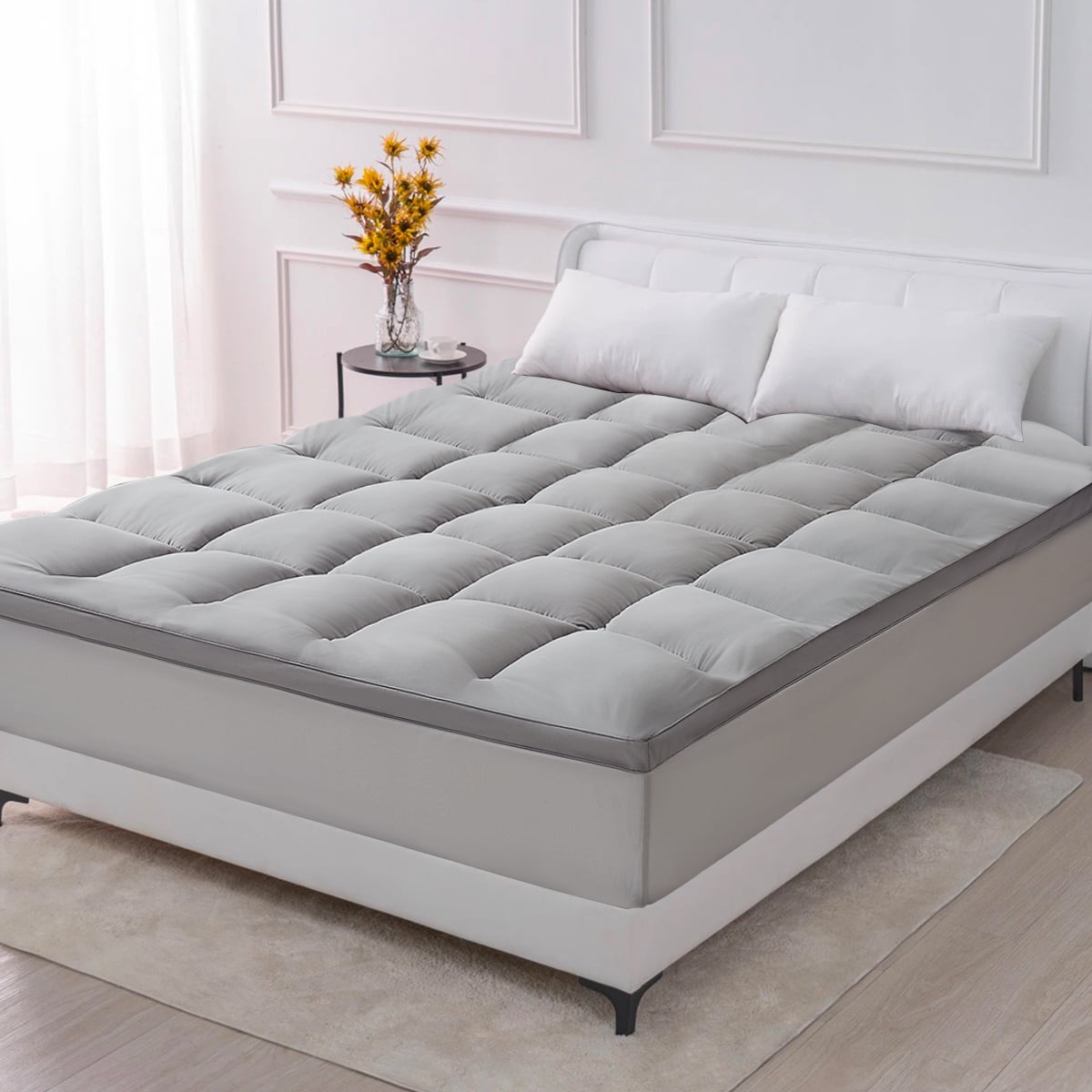 L'AGRATY Extra Thick California King Mattress Topper, Cooling Mattress ...