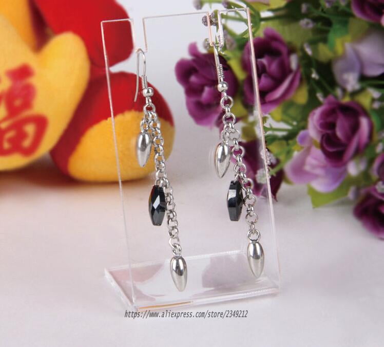 L Acrylic Earring Display Pendant Holder Necklace Organizer Jewelry ...