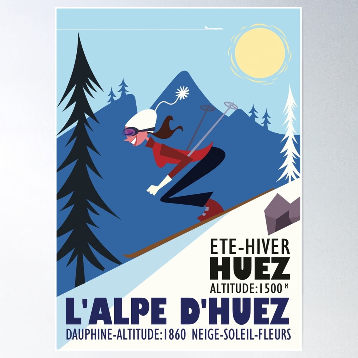 L'Alpe D'Huez Poster Poster Wall Art, Modern Wall Decor For Living Room ...