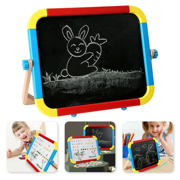 L Art & Craft 2 In 1 Double Sided Chalkboard & Whiteboard Drawing Board ...