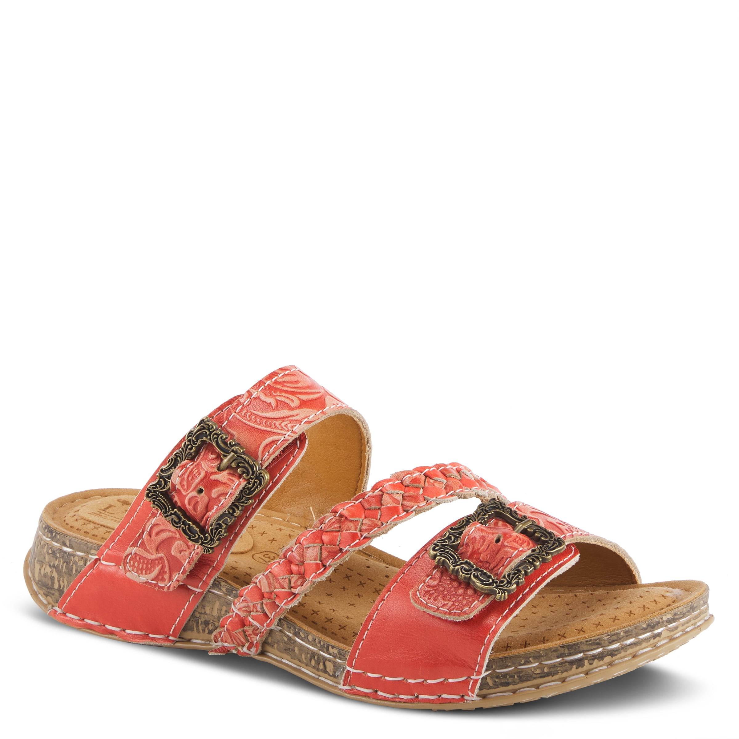 Spring Step L'Artiste Women's Astra Leather Slide Sandal in Red ...