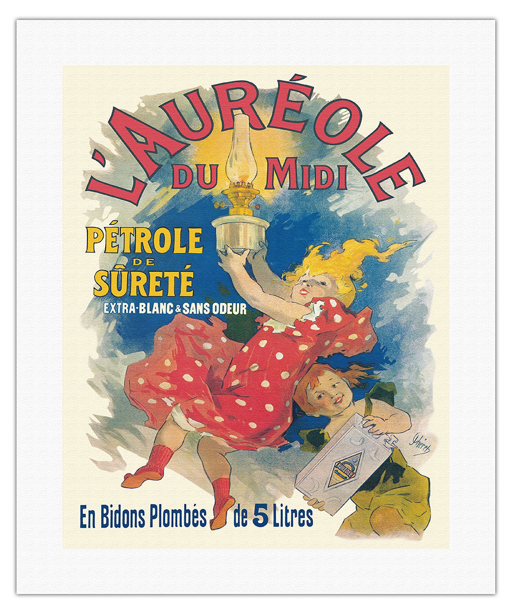 L'Auréole du Midi Lamp Oil - France - Vintage French Advertising Poster ...