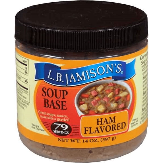 L.B. Jamison's Easy-to-Prepare Ham Flavored Soup Base, Perfect for ...