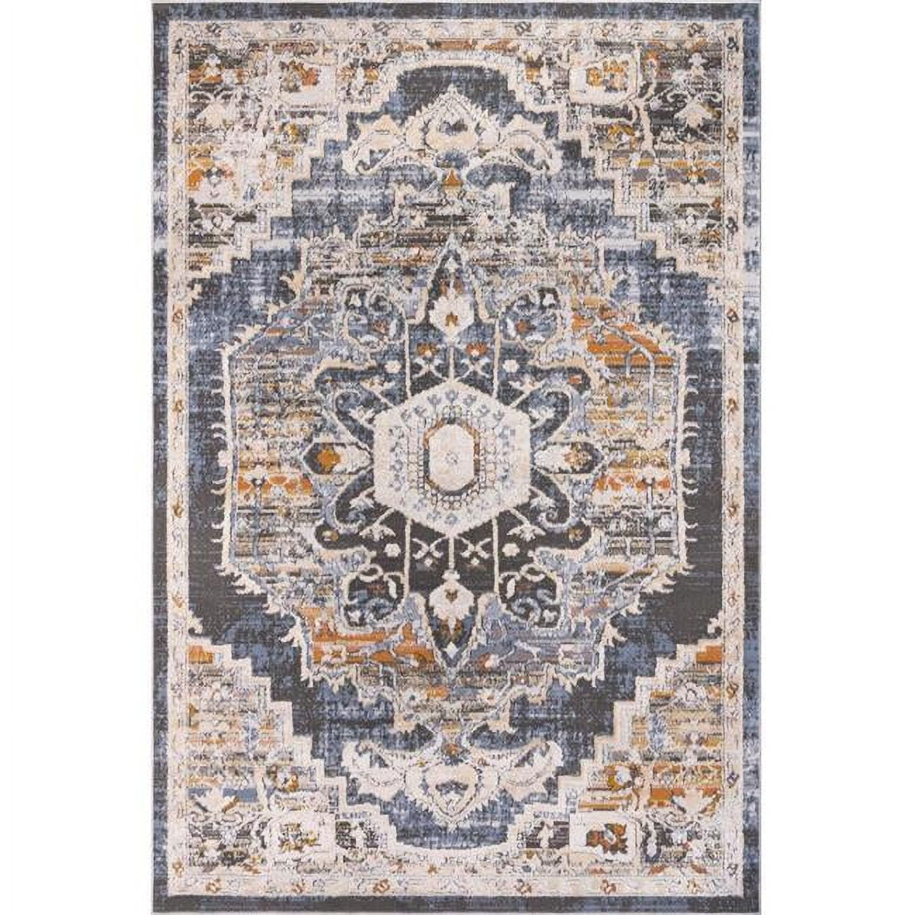 L'BAIET L'Baiet Lara Blue Oriental 5 ft. x 7 ft. Area Rug - Blue - 5' x ...