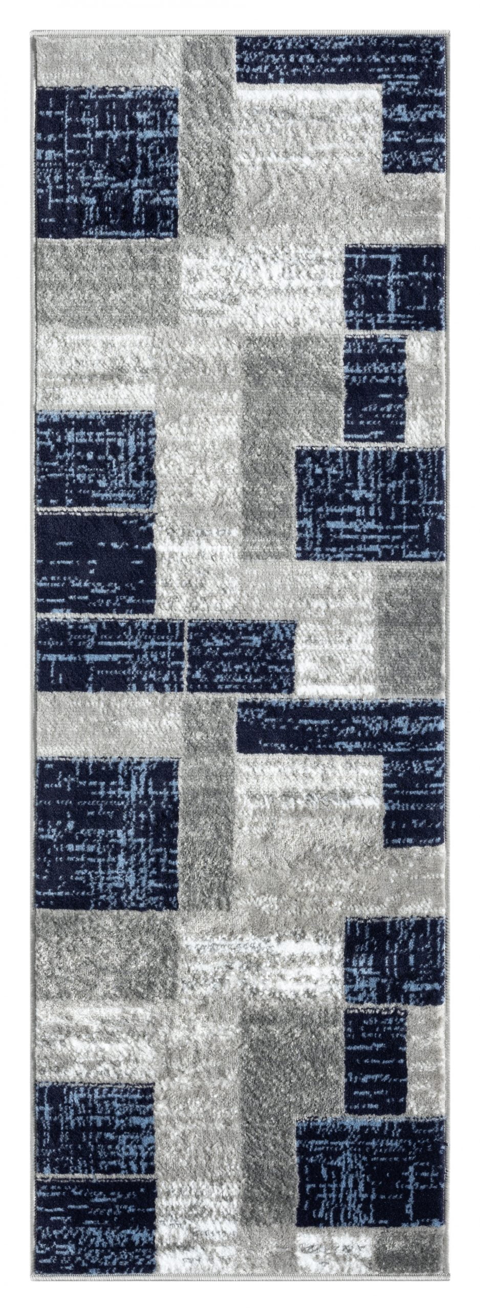LBaiet 2' Wide x 6' Long Indoor Area Rug Runner - Blue and Gray ...