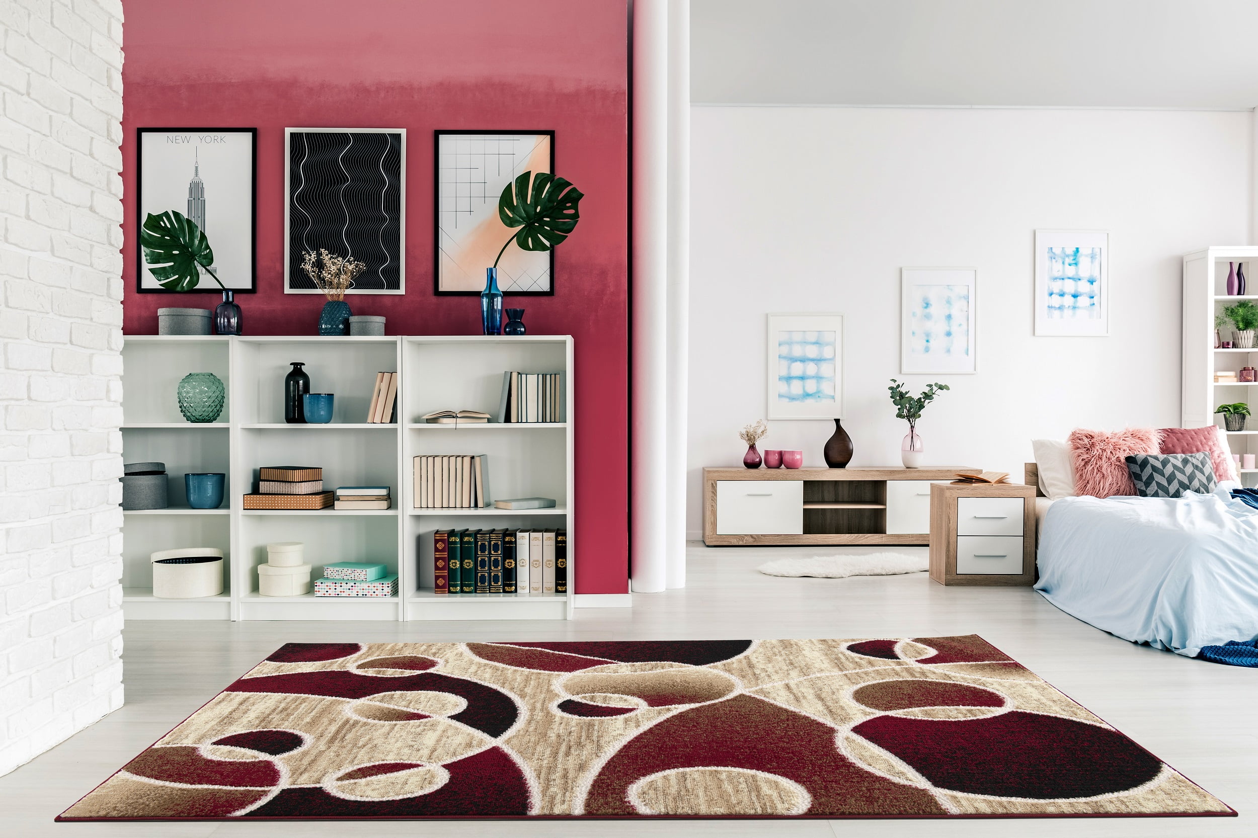 L'Baiet Andromeda Geometric Area Rug Multicolor 8' x 10' Large Area ...